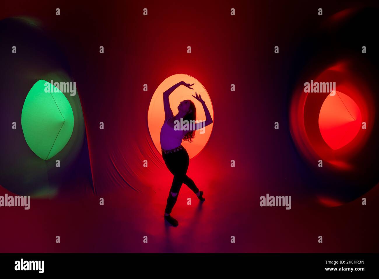 London, UK. 12th September 2022. Visitors enjoy the vivid labyrinthine ...