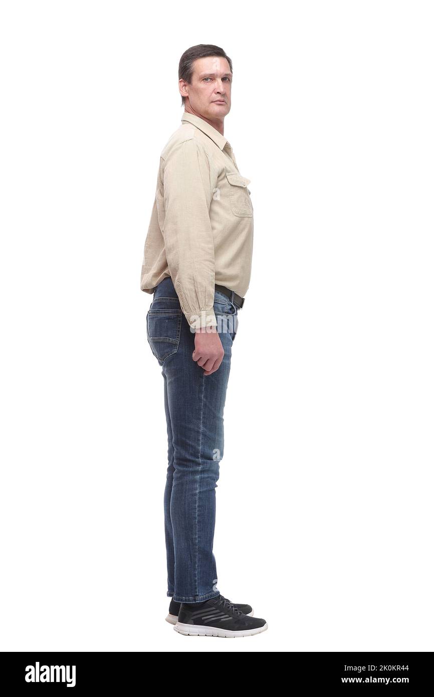 Fit man in jeans Cut Out Stock Images & Pictures - Alamy