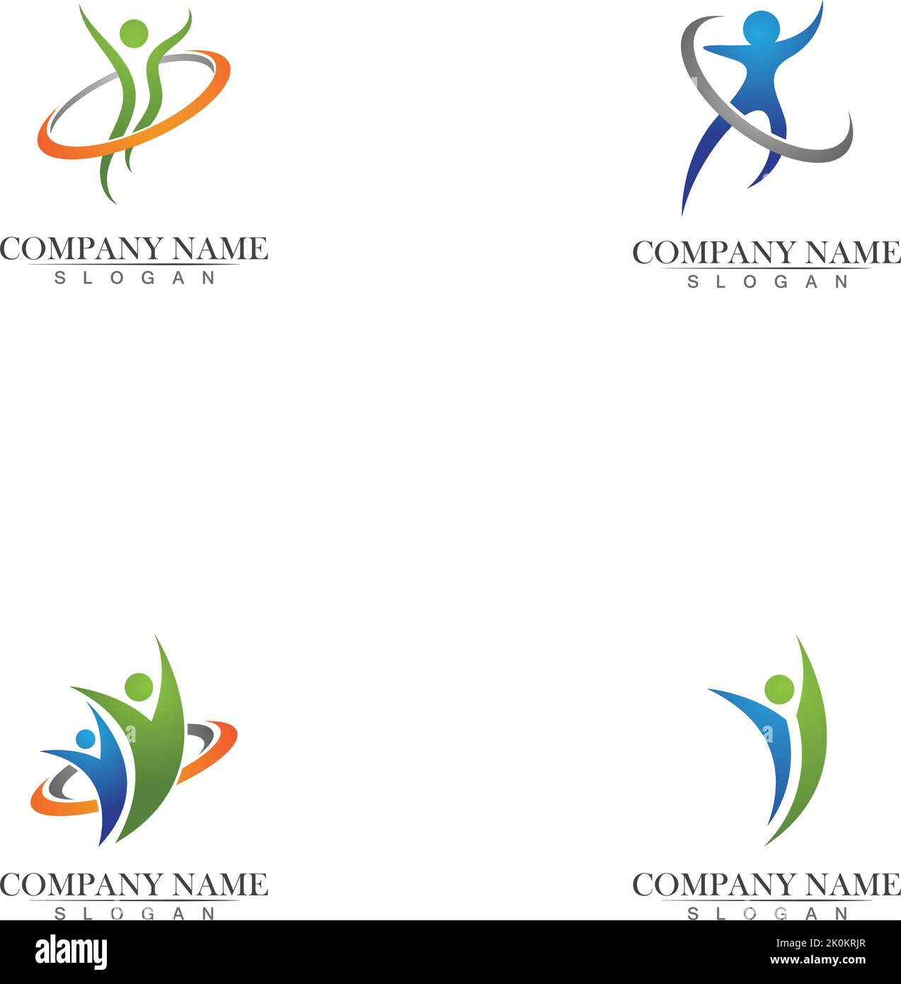 Health people logo and symbols template icons Stock Vector Image & Art ...