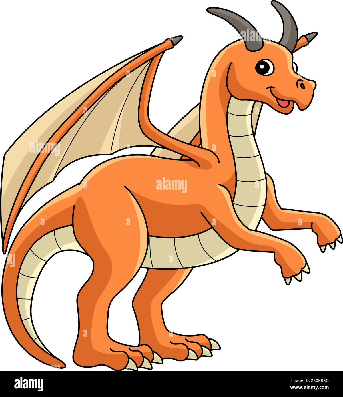 Dragon Animal Cartoon Colored Clipart Illustration Stock Vector Image ...
