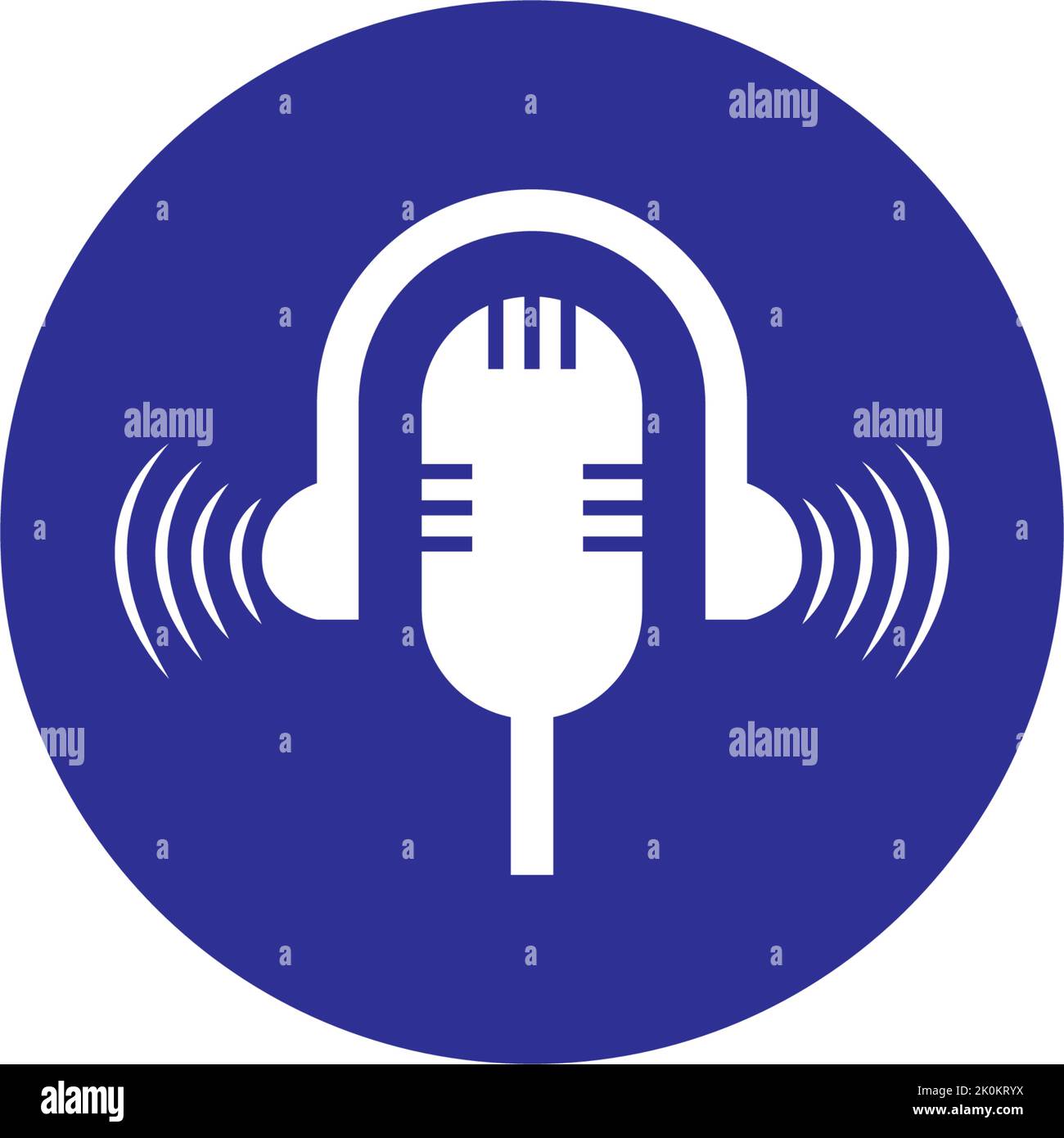 Microphone icon logo vector template Stock Vector Image & Art - Alamy