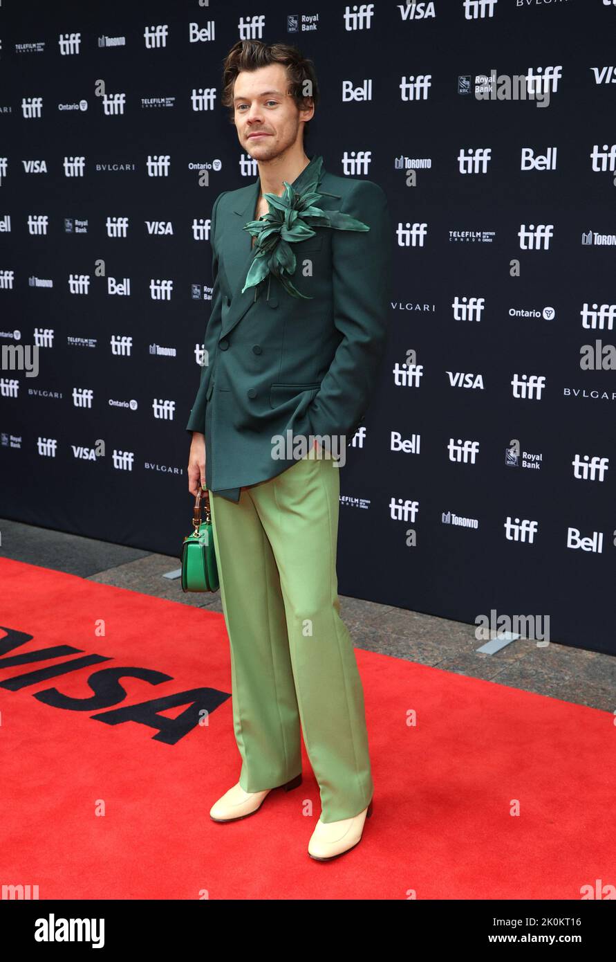 Harry Styles arriving to the "My Policeman" premiere during the 2022 ...