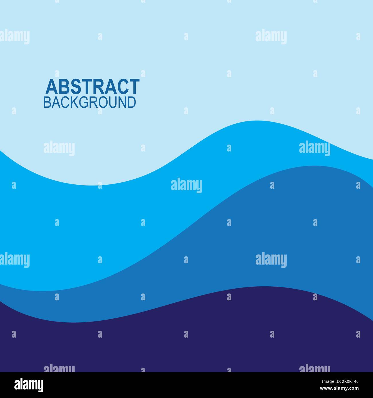 Blue wave vector abstract background flat design stock illustration ...