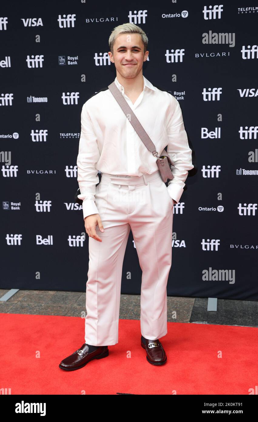 Chris Olsen arriving to the "My Policeman" premiere during the 2022 ...