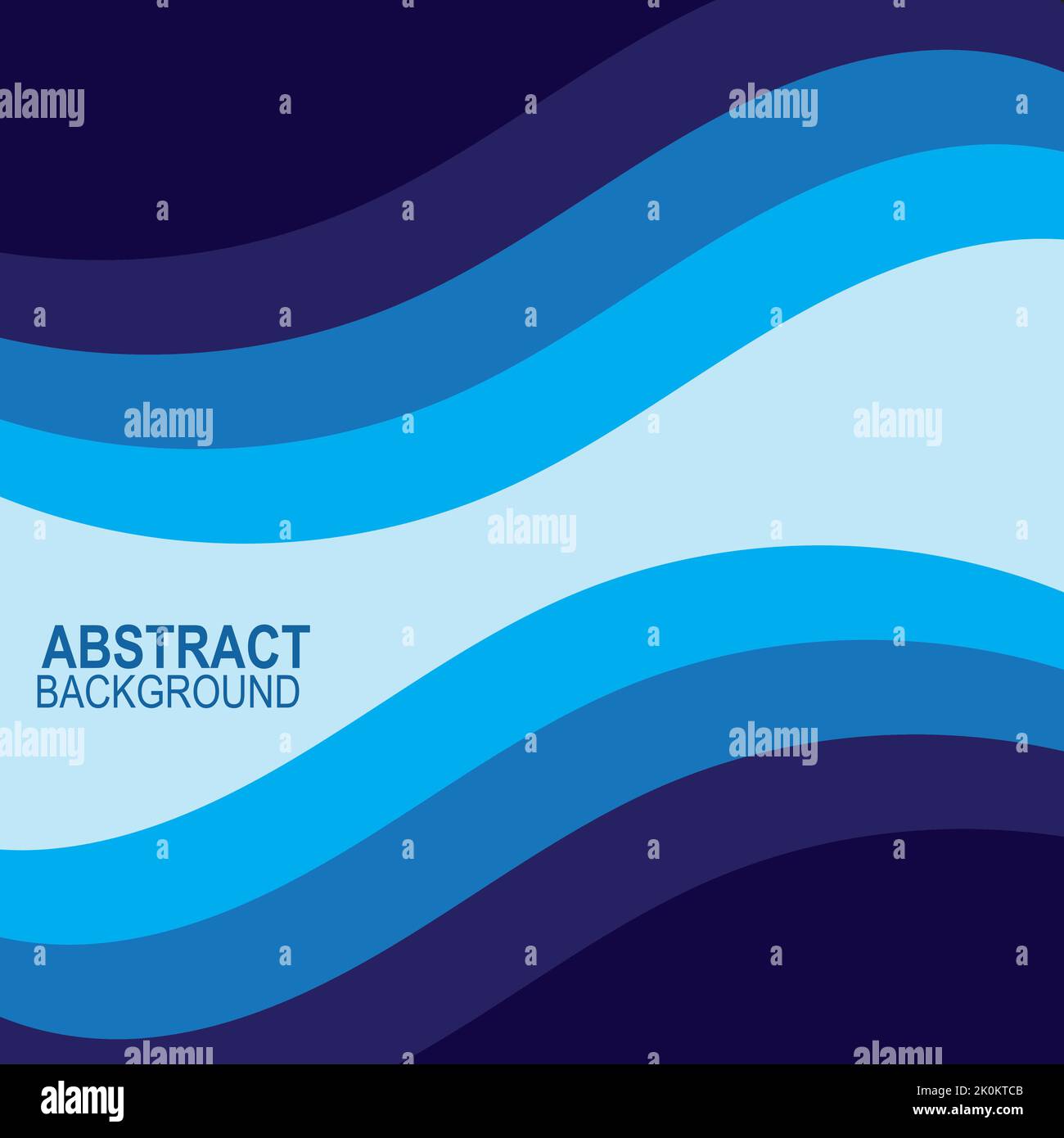 Blue wave vector abstract background flat design stock illustration ...
