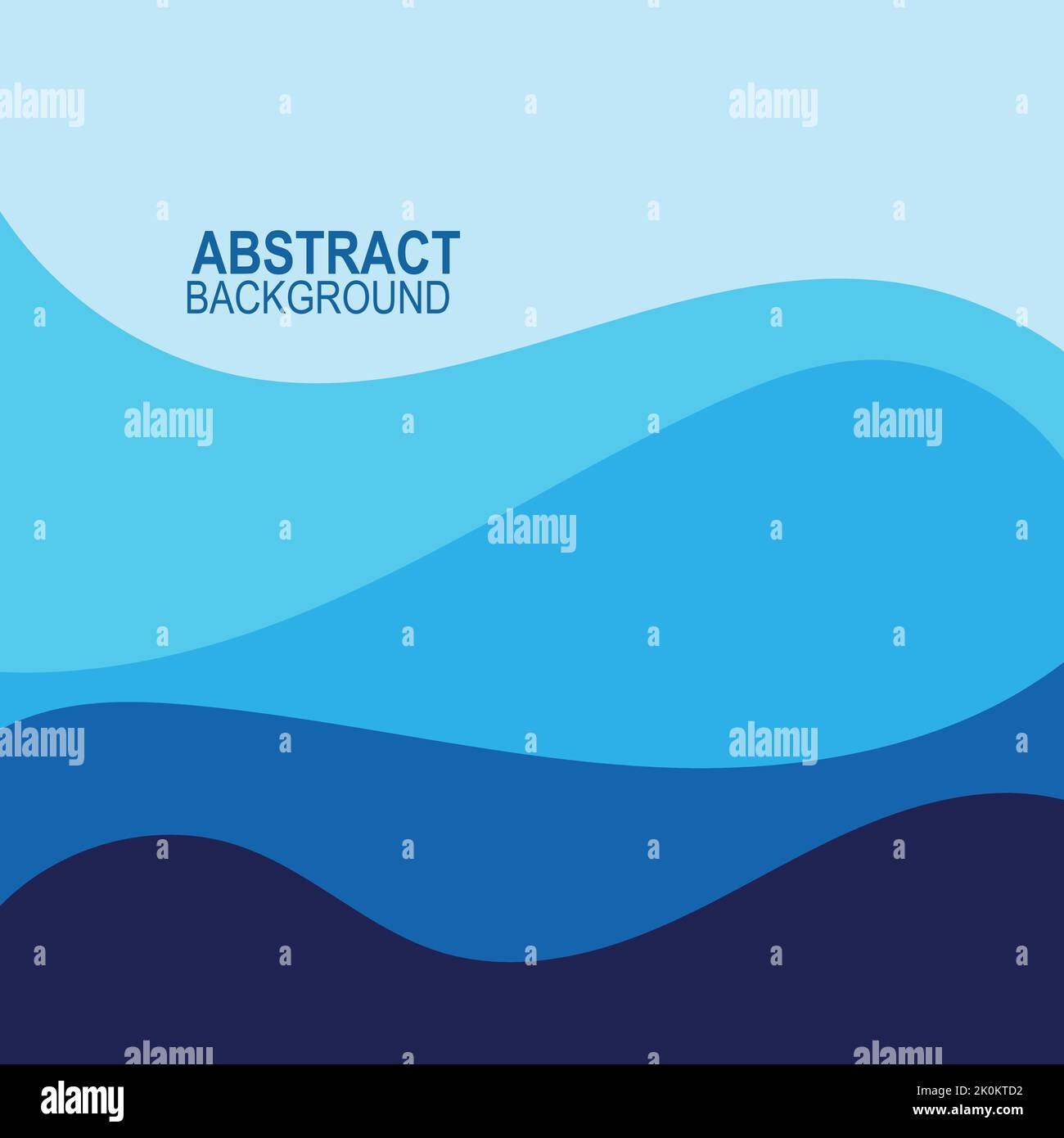 Blue wave vector abstract background flat design stock illustration ...