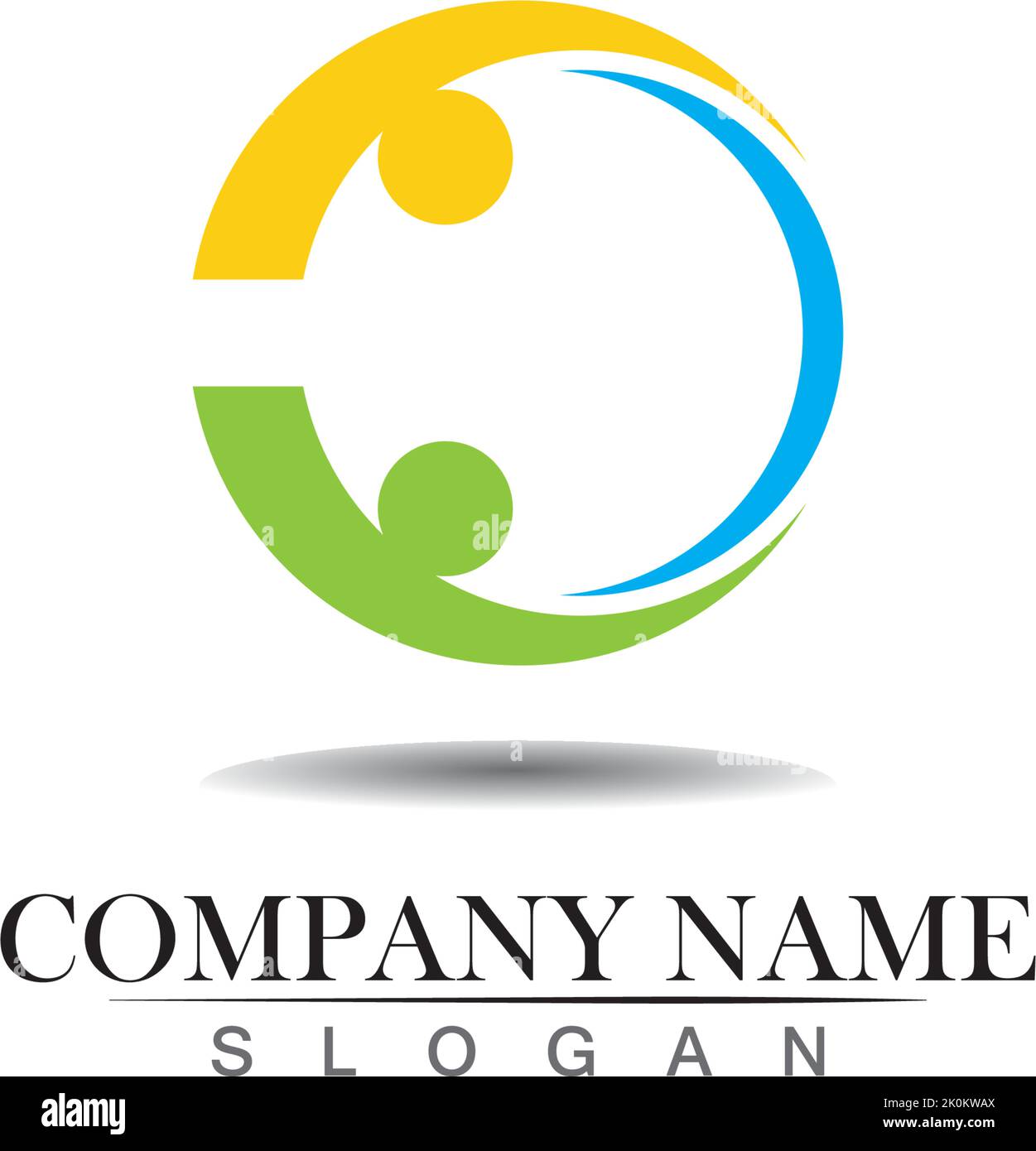 C people logo design vector Stock Vector Image & Art - Alamy