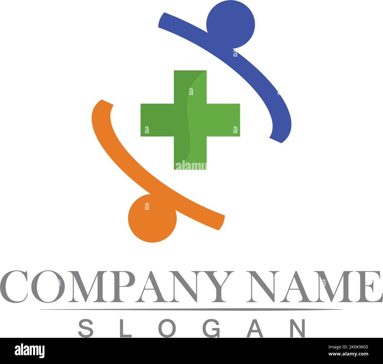 hospital logo and care logo health people icon vector design Stock ...