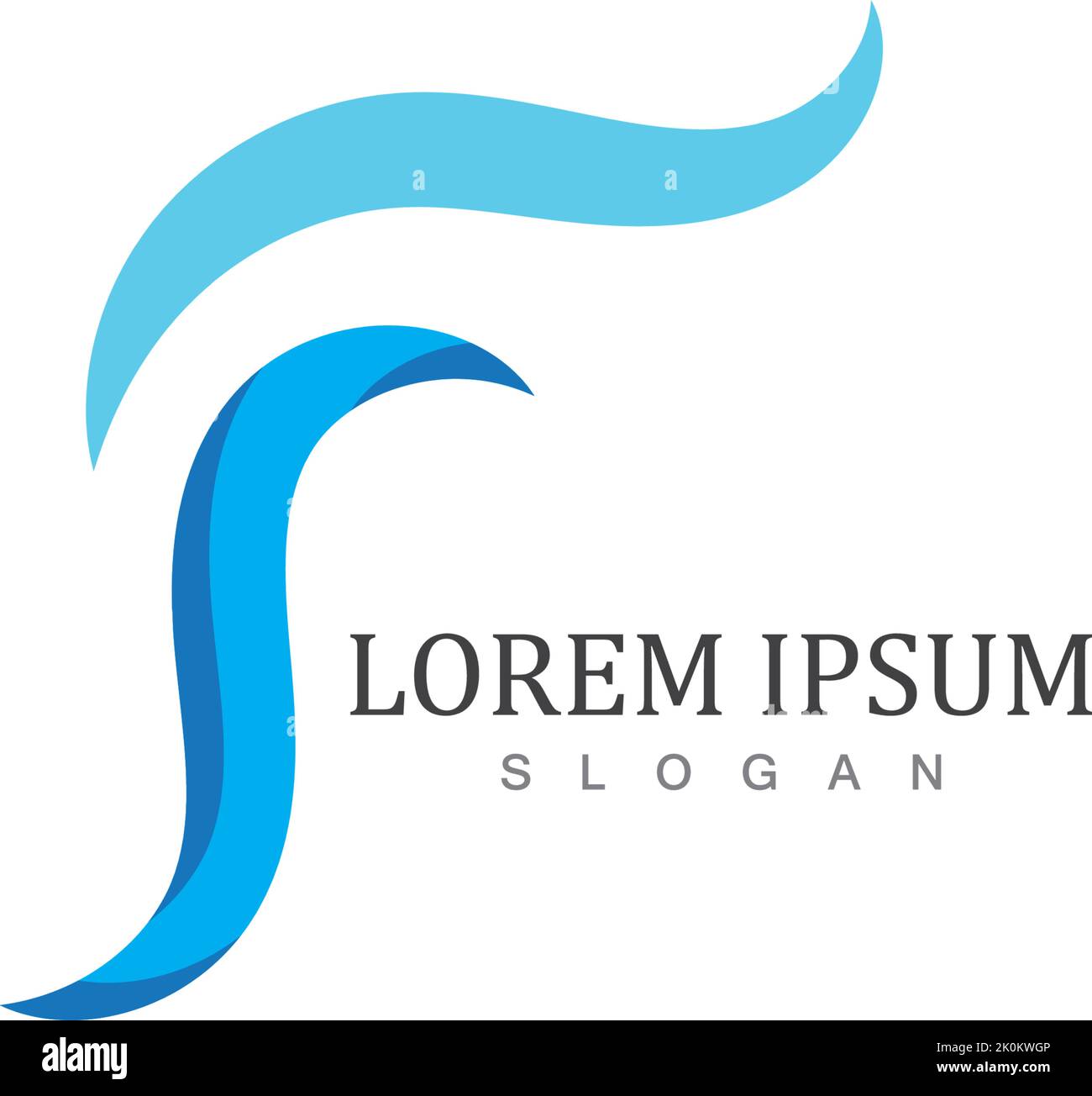 Letter wave logo vector hi-res stock photography and images - Alamy