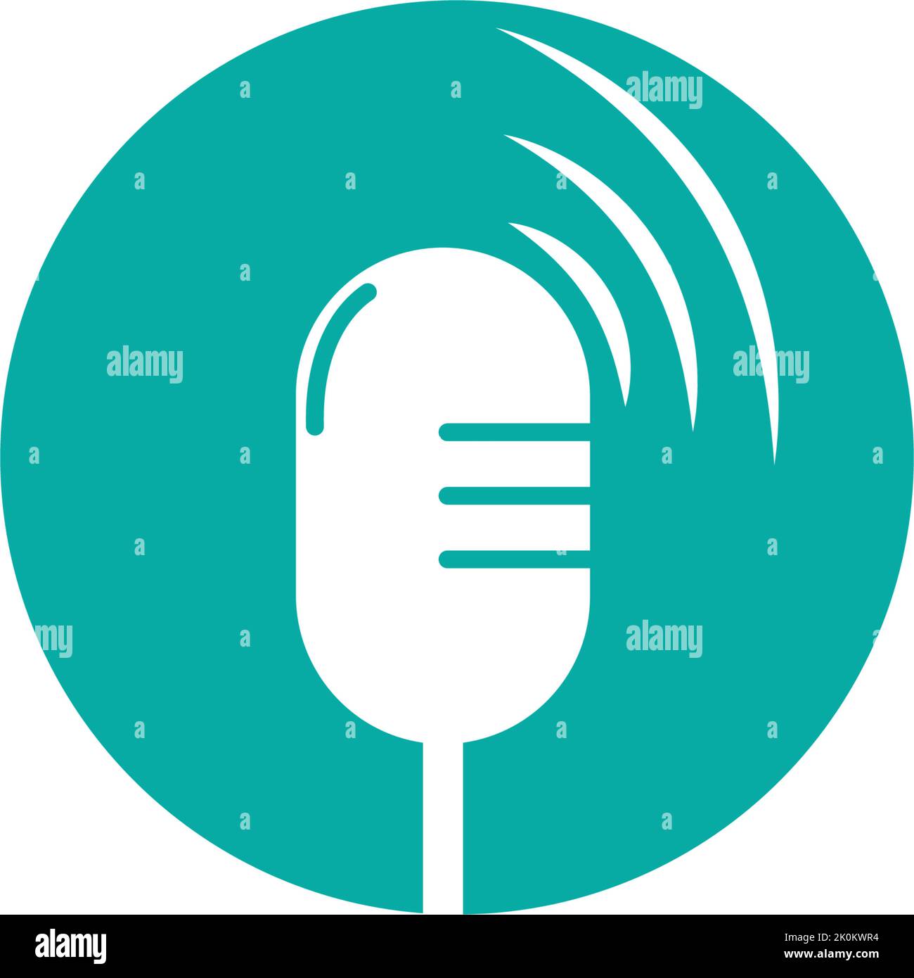 Microphone icon logo vector template Stock Vector Image & Art - Alamy