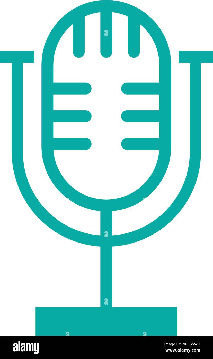 Microphone icon logo vector template Stock Vector Image & Art - Alamy