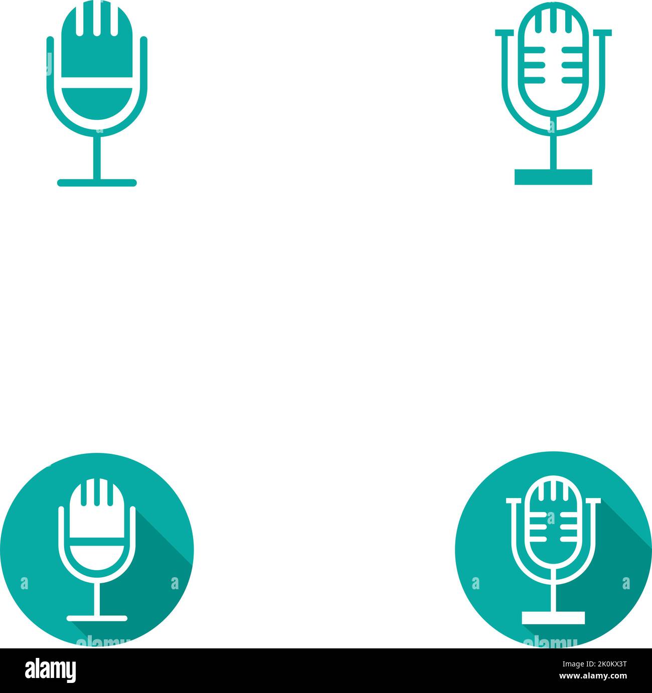 Microphone icon logo vector template Stock Vector Image & Art - Alamy