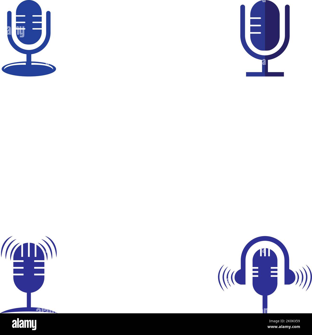 Microphone icon logo vector template Stock Vector Image & Art - Alamy