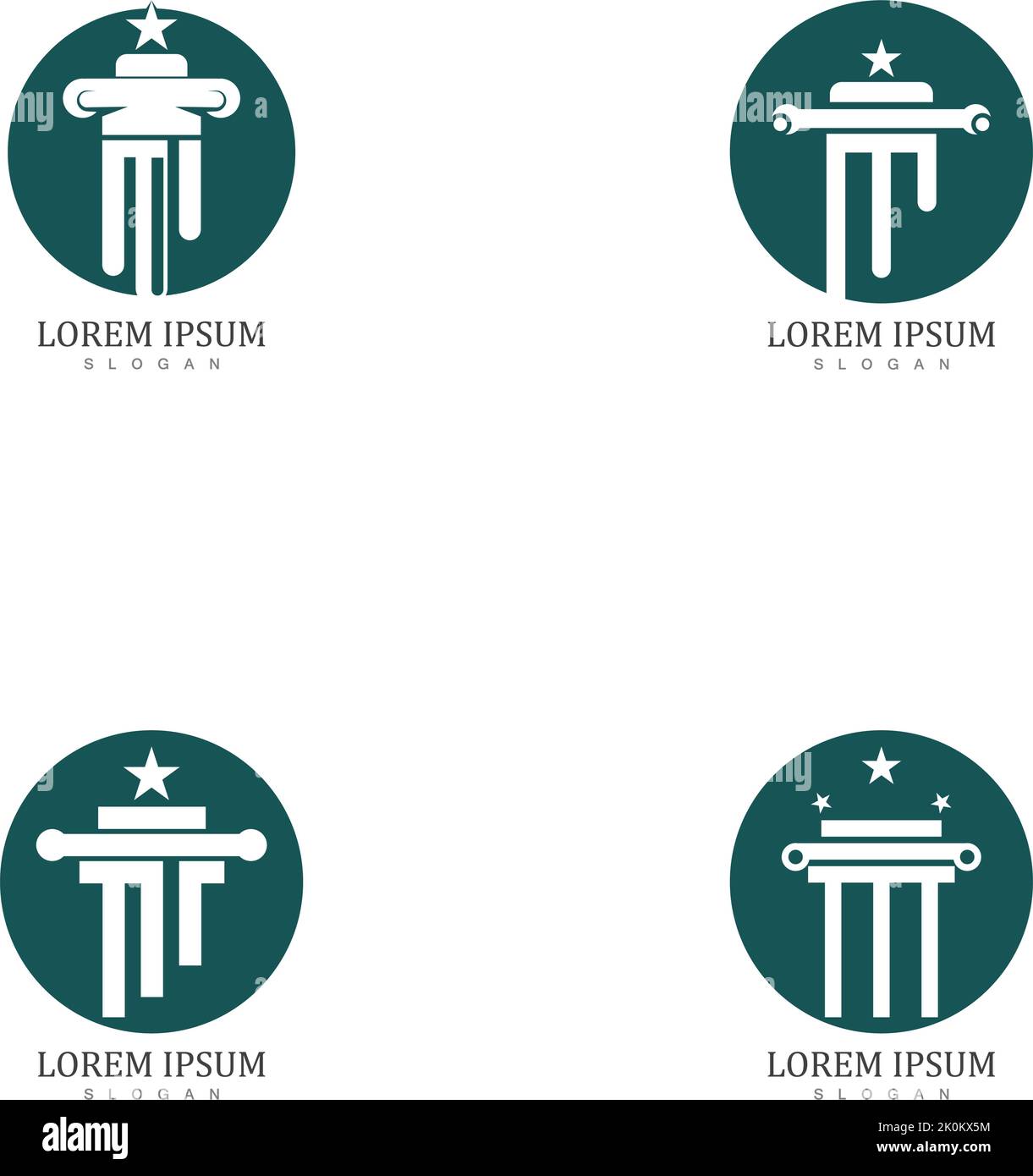 Set of Column Logo and symbol Template vector illustration design Stock ...