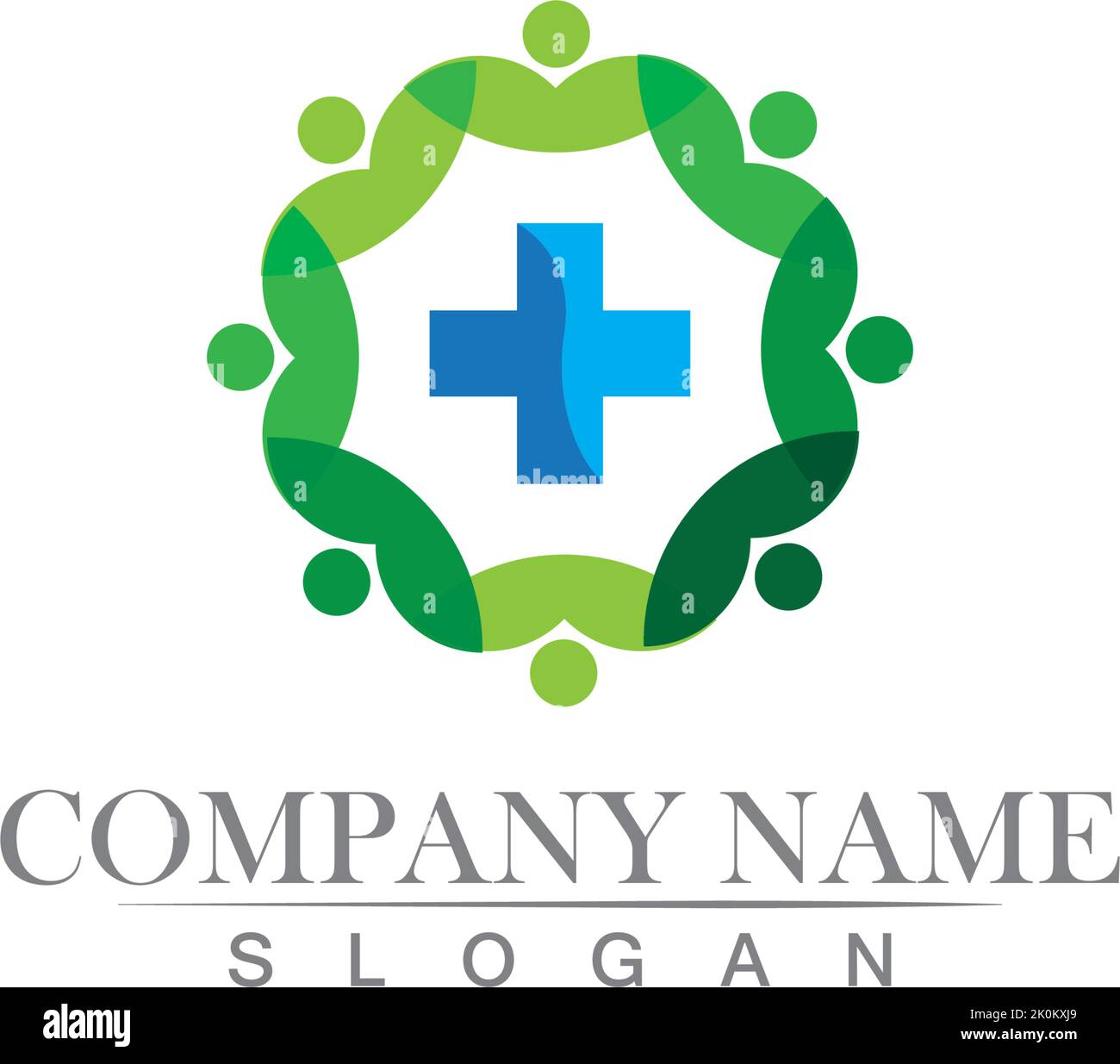 hospital logo and care logo health people icon vector design Stock ...