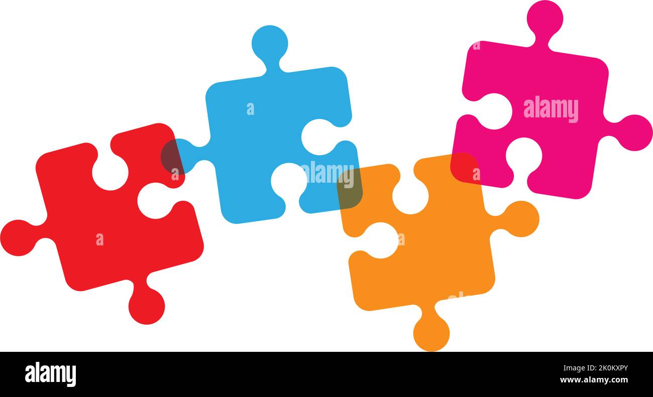 Puzzle logo Vector Illustration design template Stock Vector Image ...