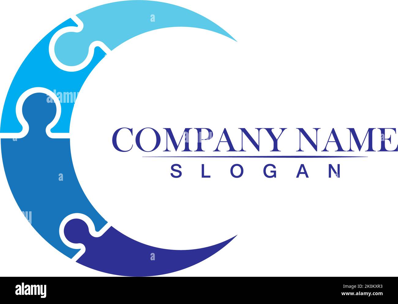 Puzzle logo Vector Illustration design template Stock Vector Image ...