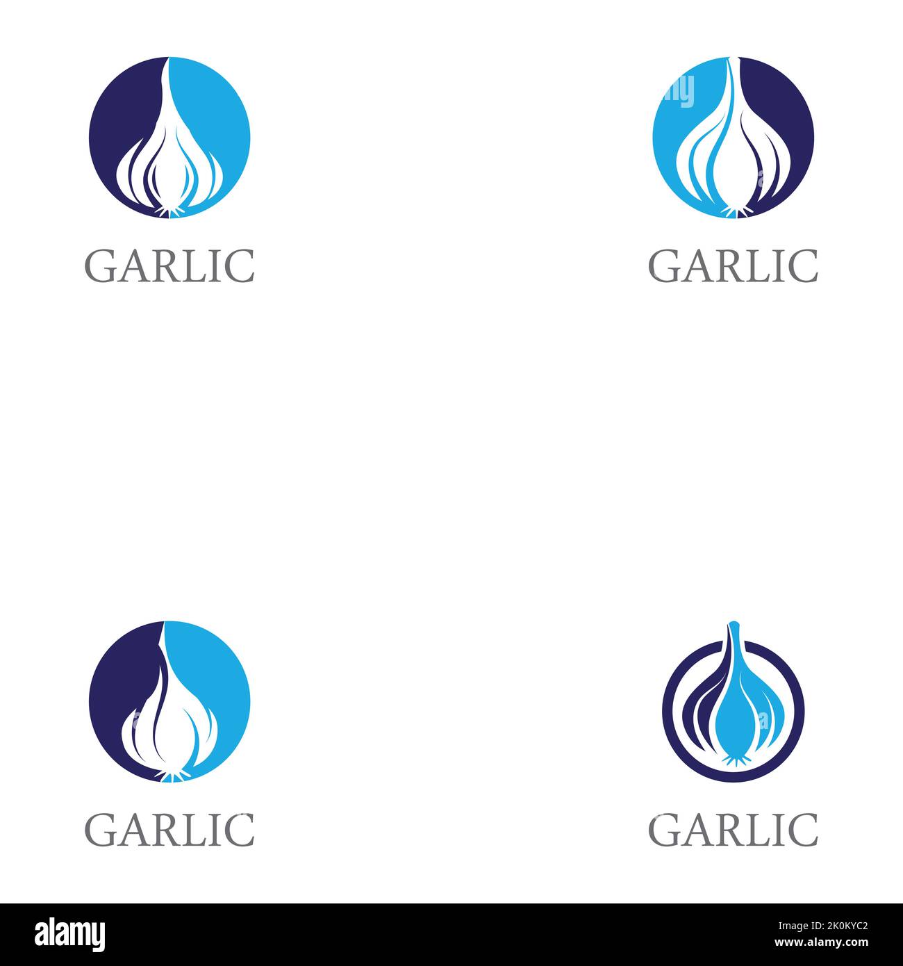 set of Garlic logo icon symbol design vector illustration Stock Vector ...