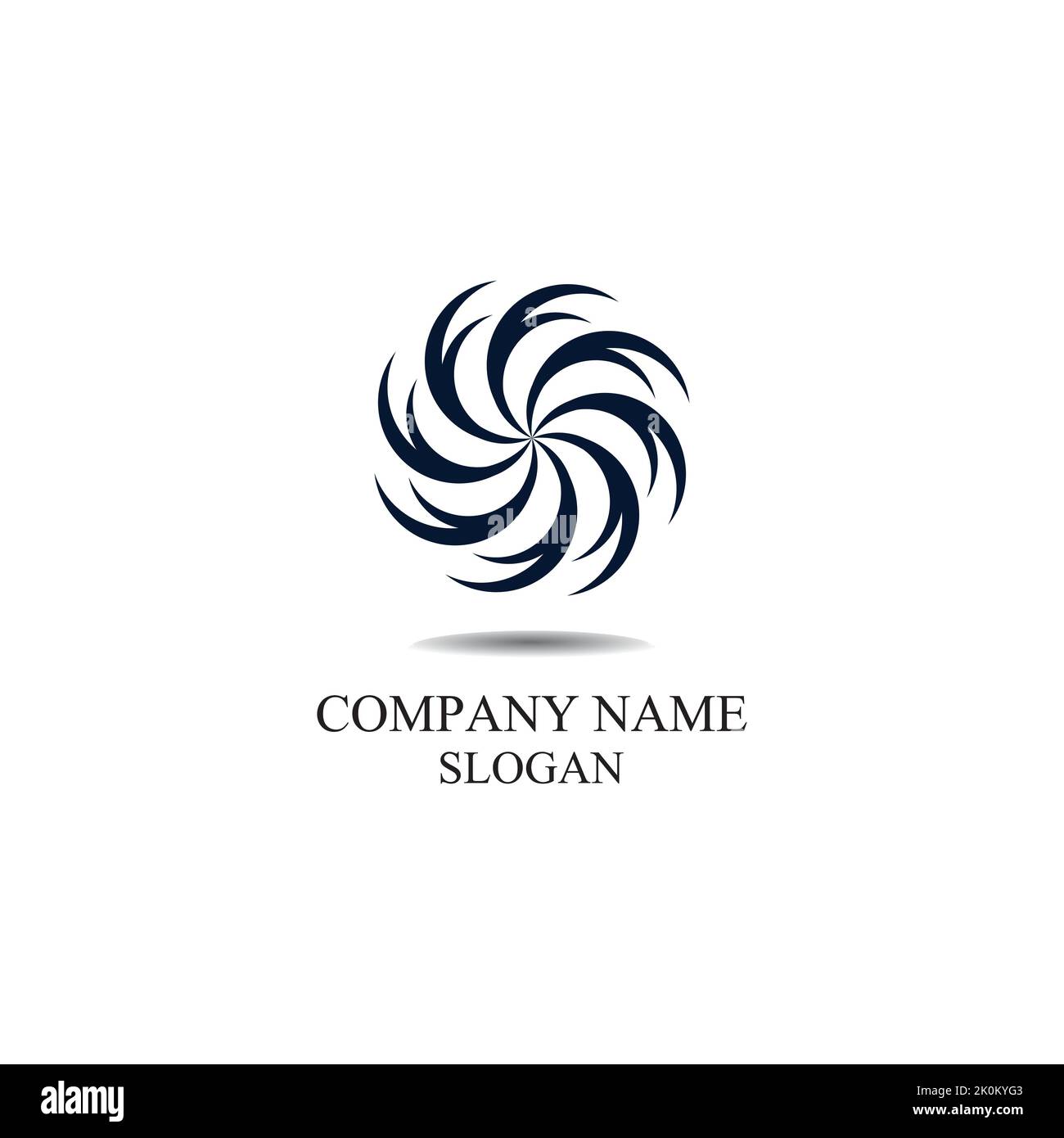 Vortex circle logo and symbols template icons app Stock Vector Image ...
