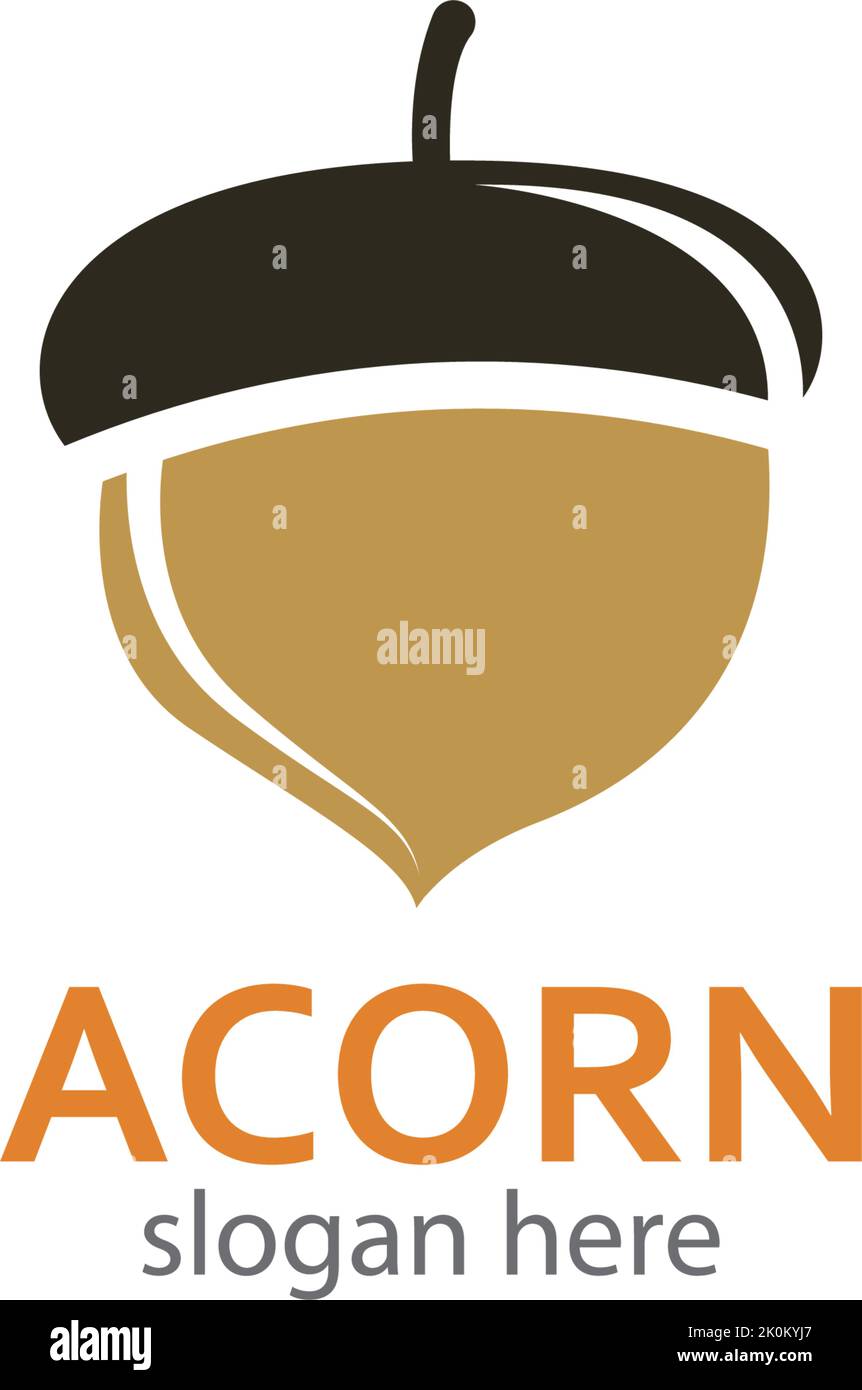 Acorn logo illustration vector template Stock Vector Image & Art - Alamy