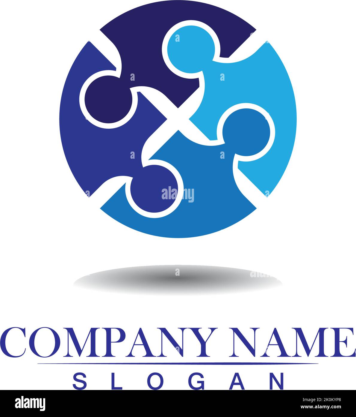 Puzzle logo Vector Illustration design template Stock Vector Image ...