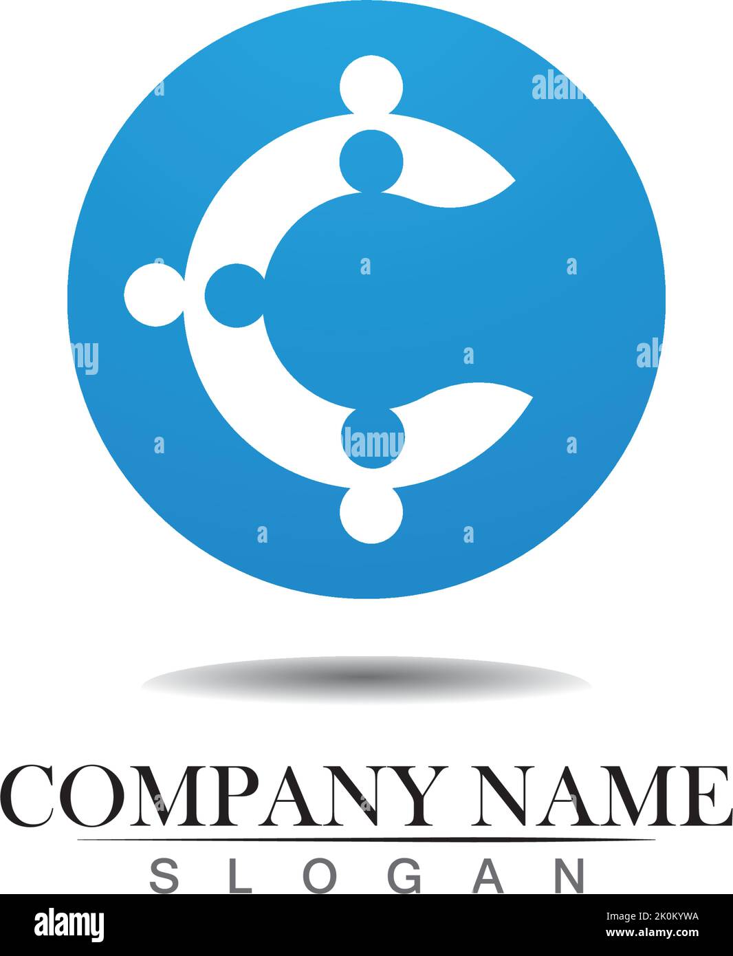 C people logo design vector Stock Vector Image & Art - Alamy