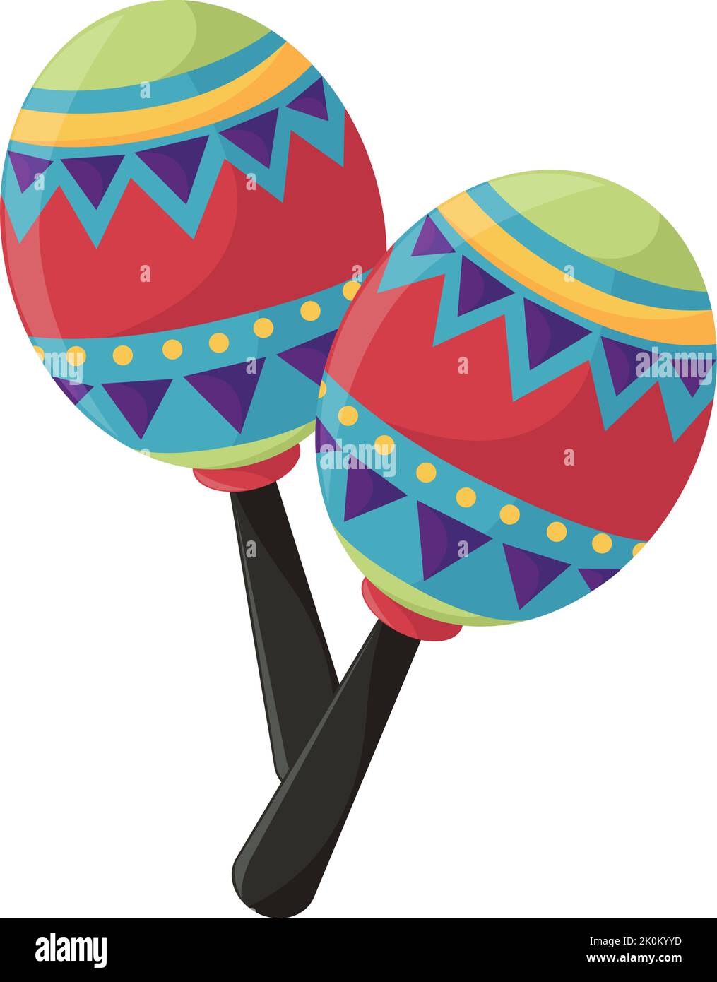 Maracas mexican icon musical Stock Vector Images - Alamy