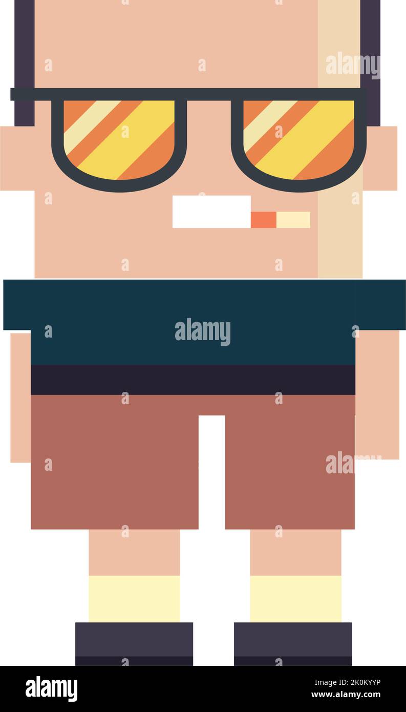 flat 8-bit guy design Stock Vector Image & Art - Alamy