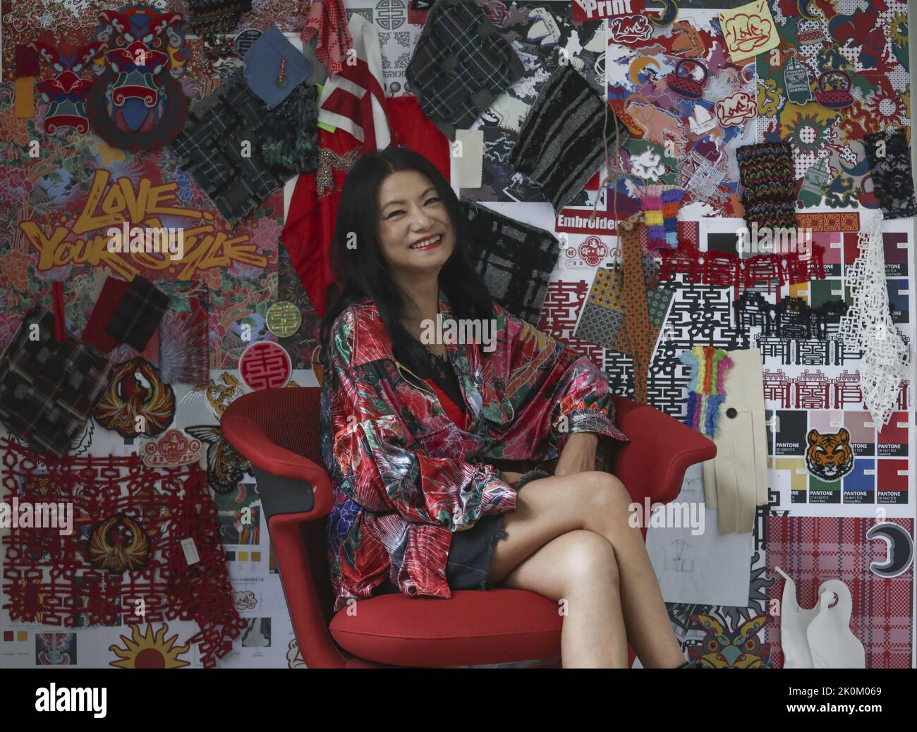Portrait of fashion designer Vivienne Tam, at her offices in Lai Chi ...