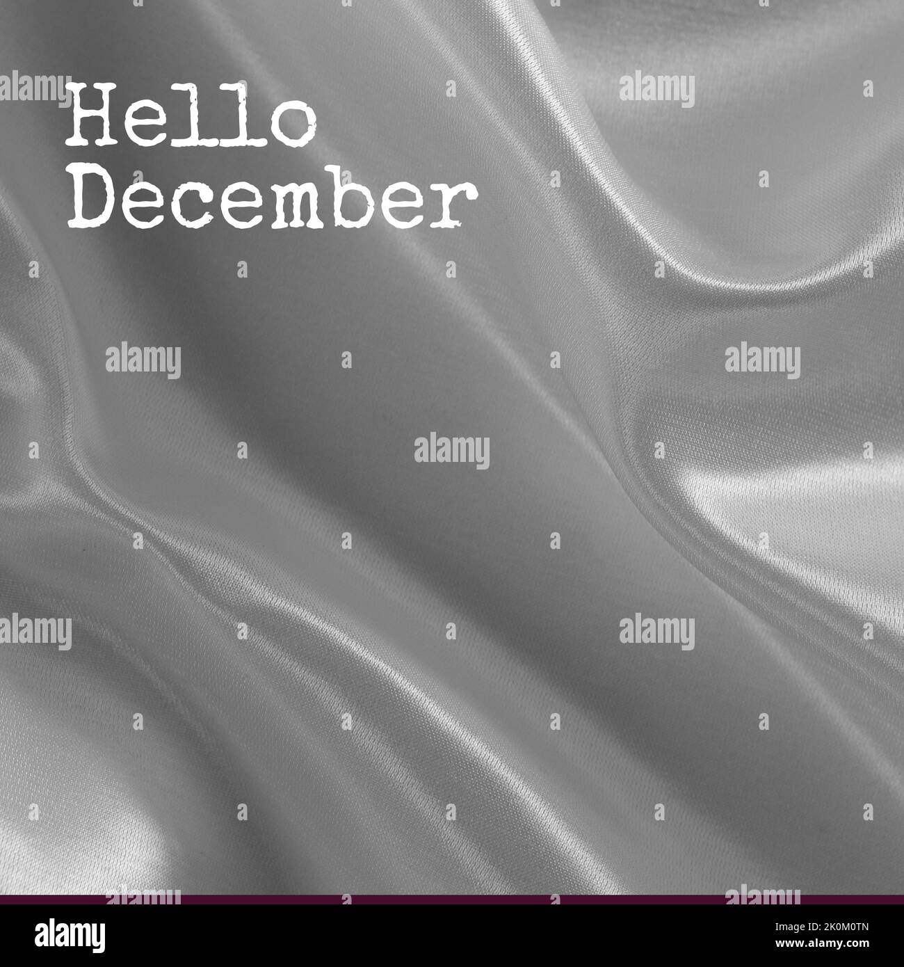 Composition of hello december text over silver background Stock Photo ...