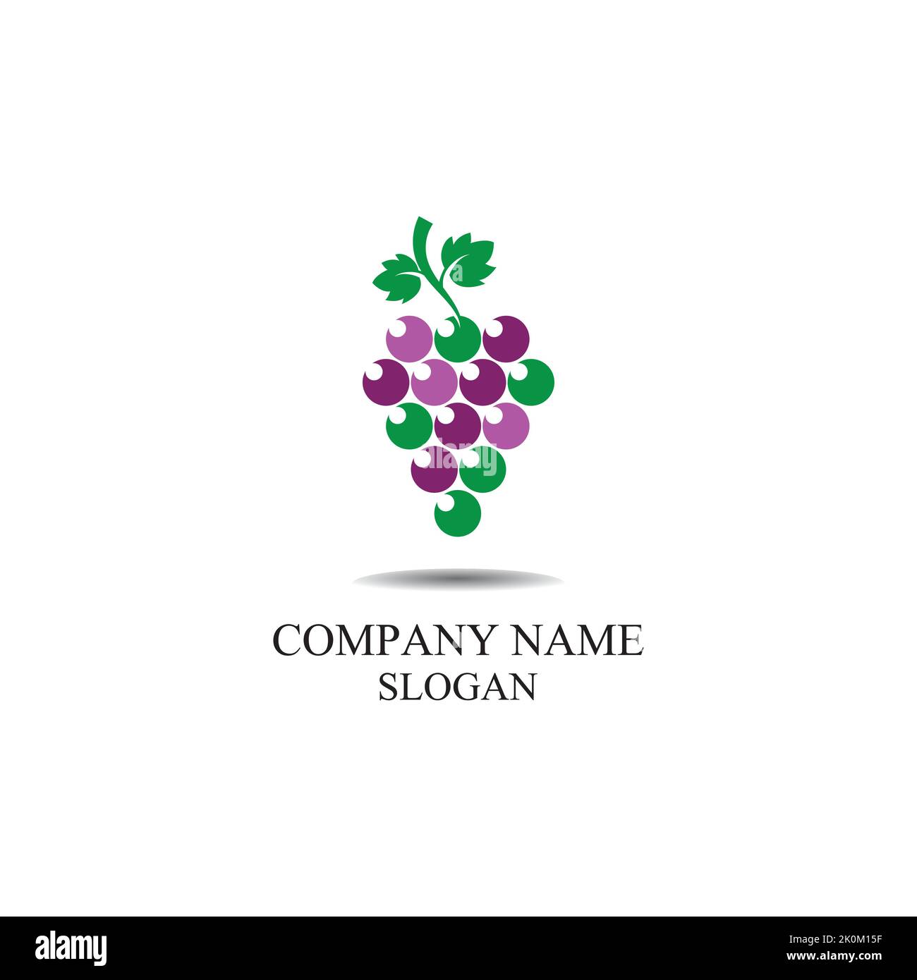 Grape fruit logo flat vector template icon illustration design Stock ...