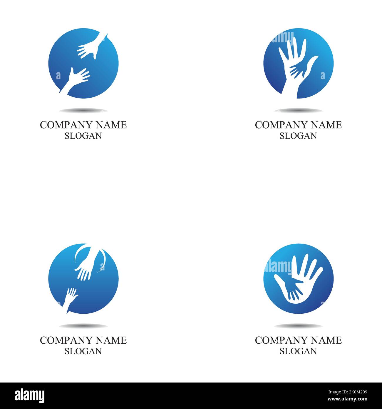 Hand help logo and symbols template icons app Stock Vector Image & Art ...