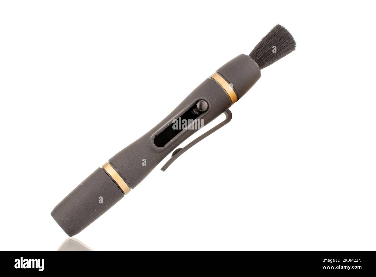 One optics cleaning pencil, close-up, isolated on a white background ...