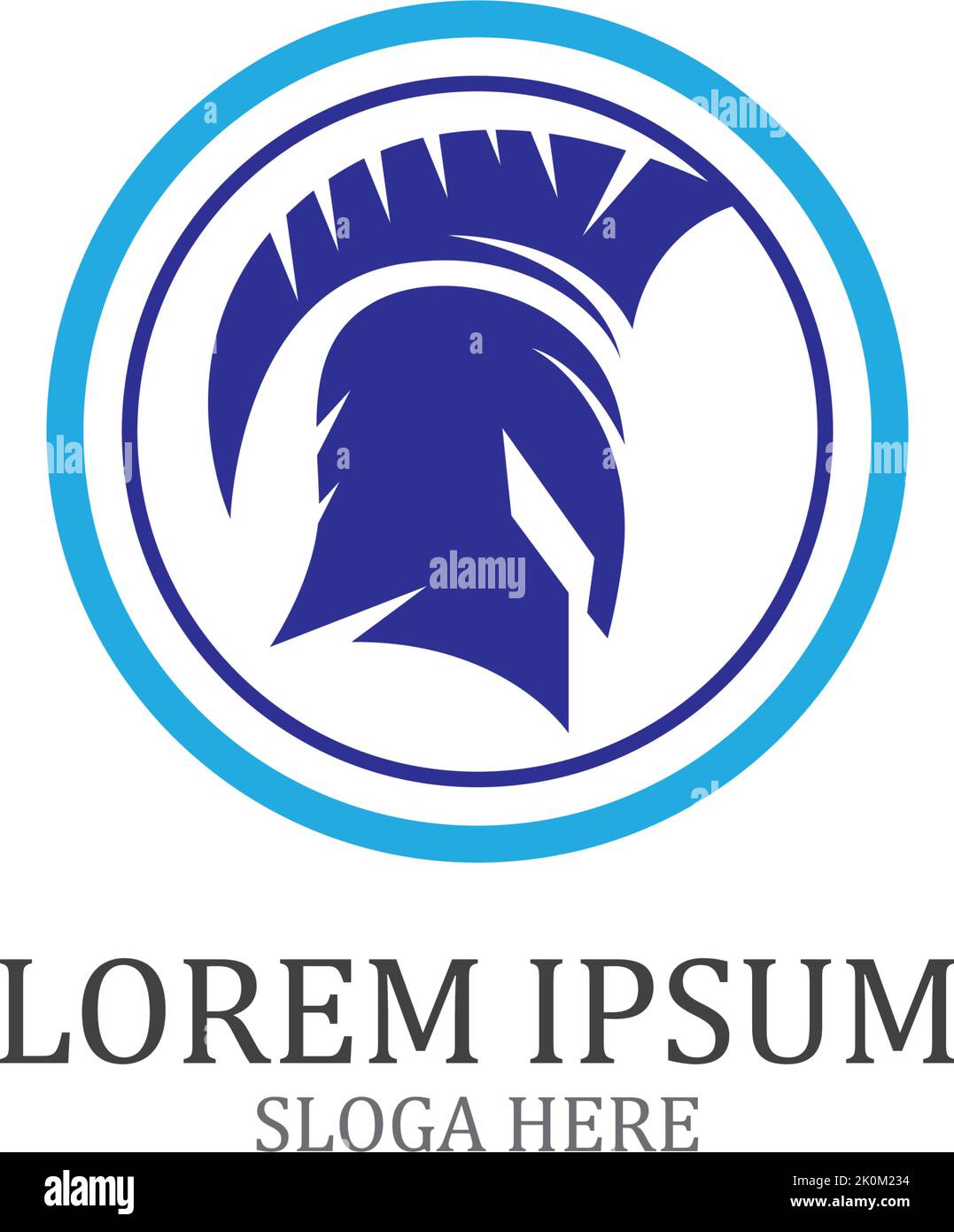 Blue Spartan Head Logo