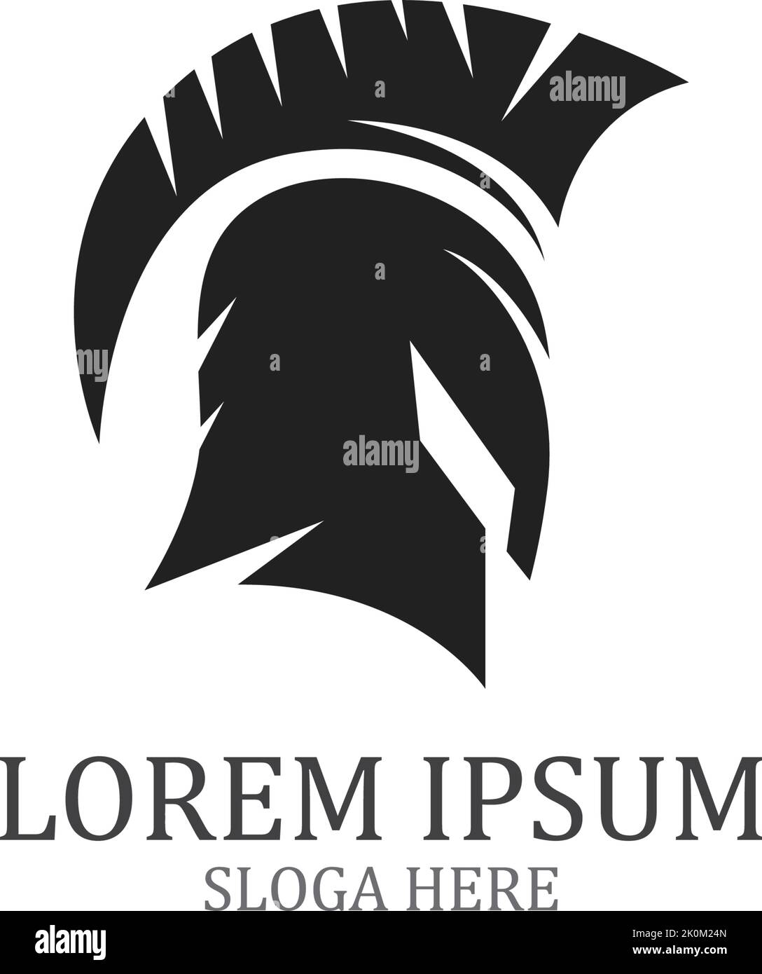spartan logo black Gladiator and vector design helmet and head Stock ...