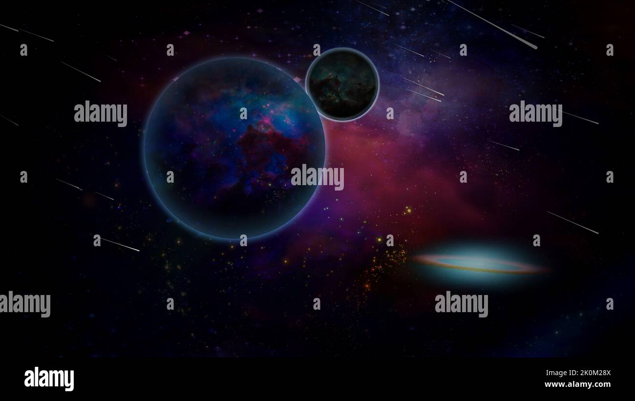 Exo solar planet in endless space. 3D rendering Stock Photo - Alamy