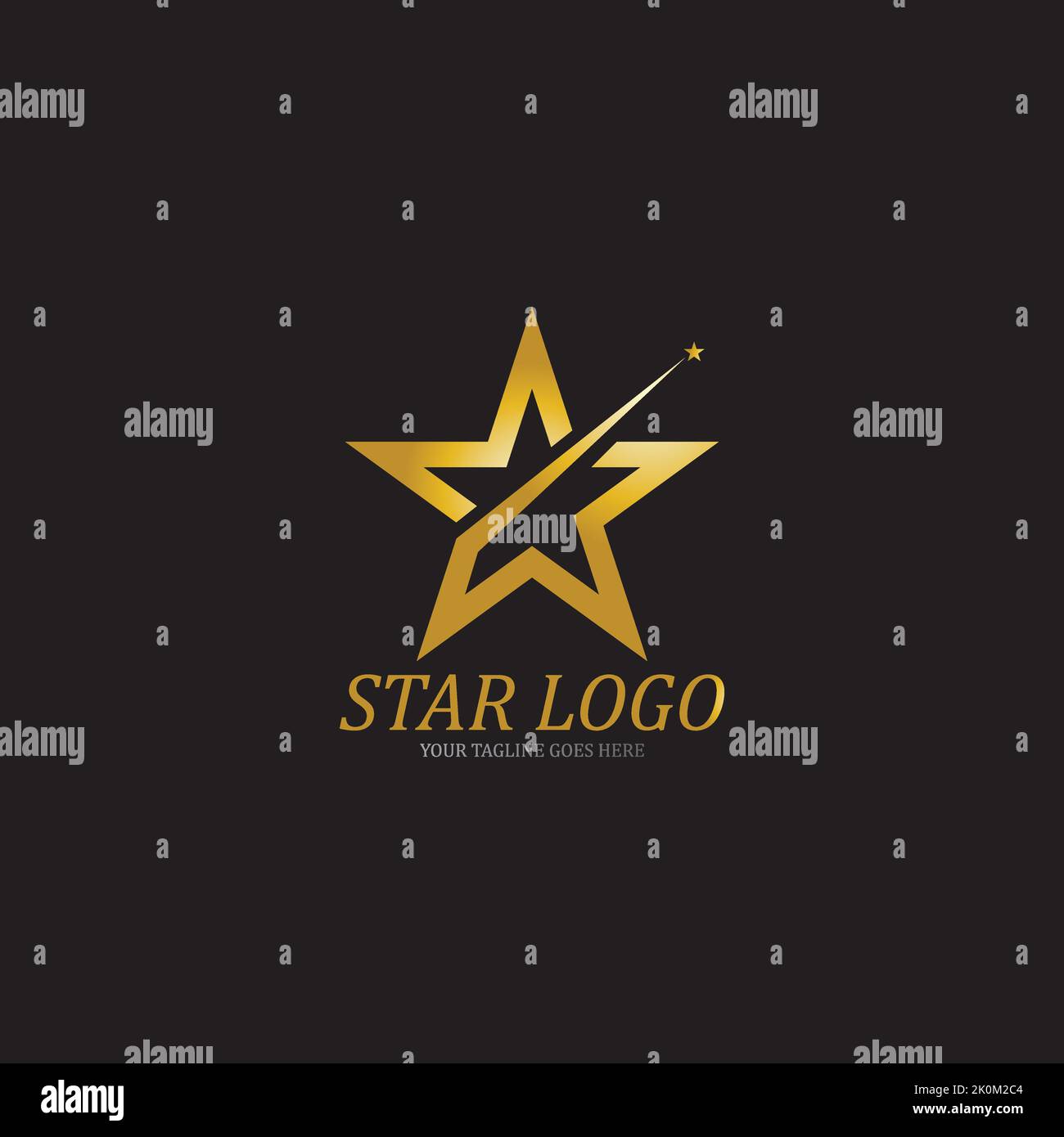 Gold Star logo vector Illustration Template Stock Vector Image & Art ...