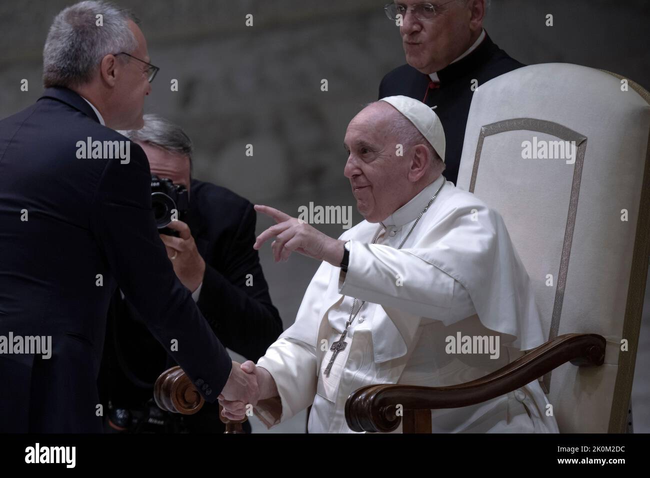 Vatican City, Vatican, 12 september 2022. Pope Francis greets Italian ...