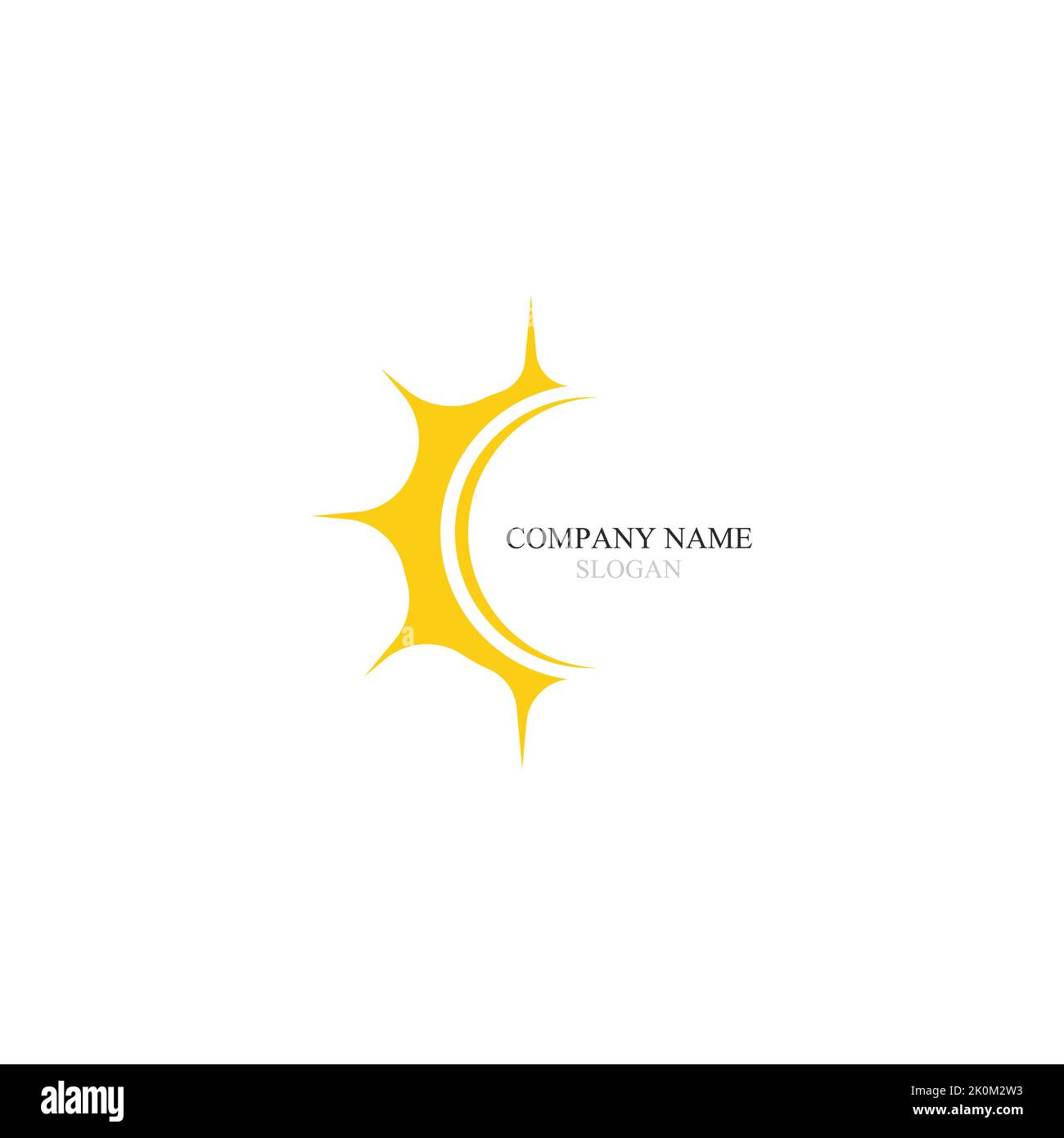 Vector Icon Logo Template Sun over horizon Stock Vector Image & Art - Alamy