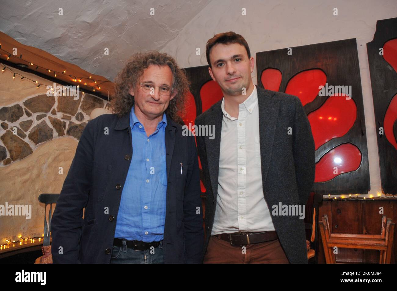 Pictured below: Andrea Palandri with Martin Hayes during the Talk on ...