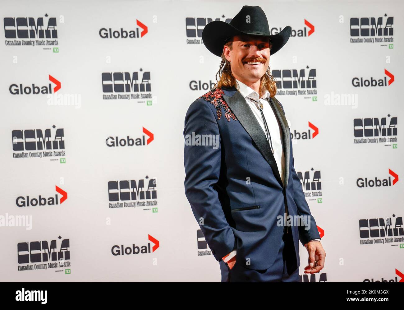Jade Eagleson poses on the red carpet at the Canadian Country Music ...