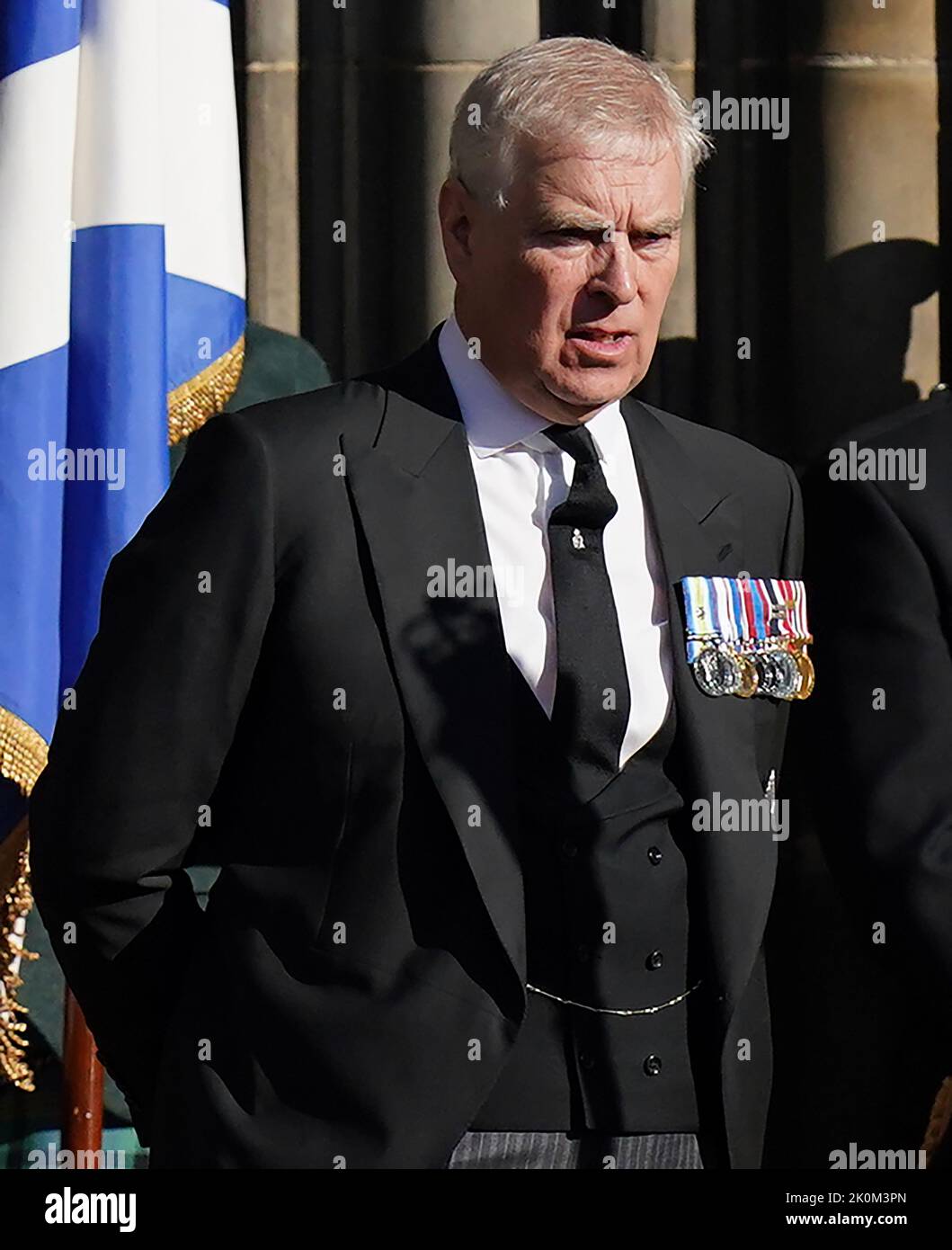 The Duke of York leaving a Service of Prayer and Reflection for the ...