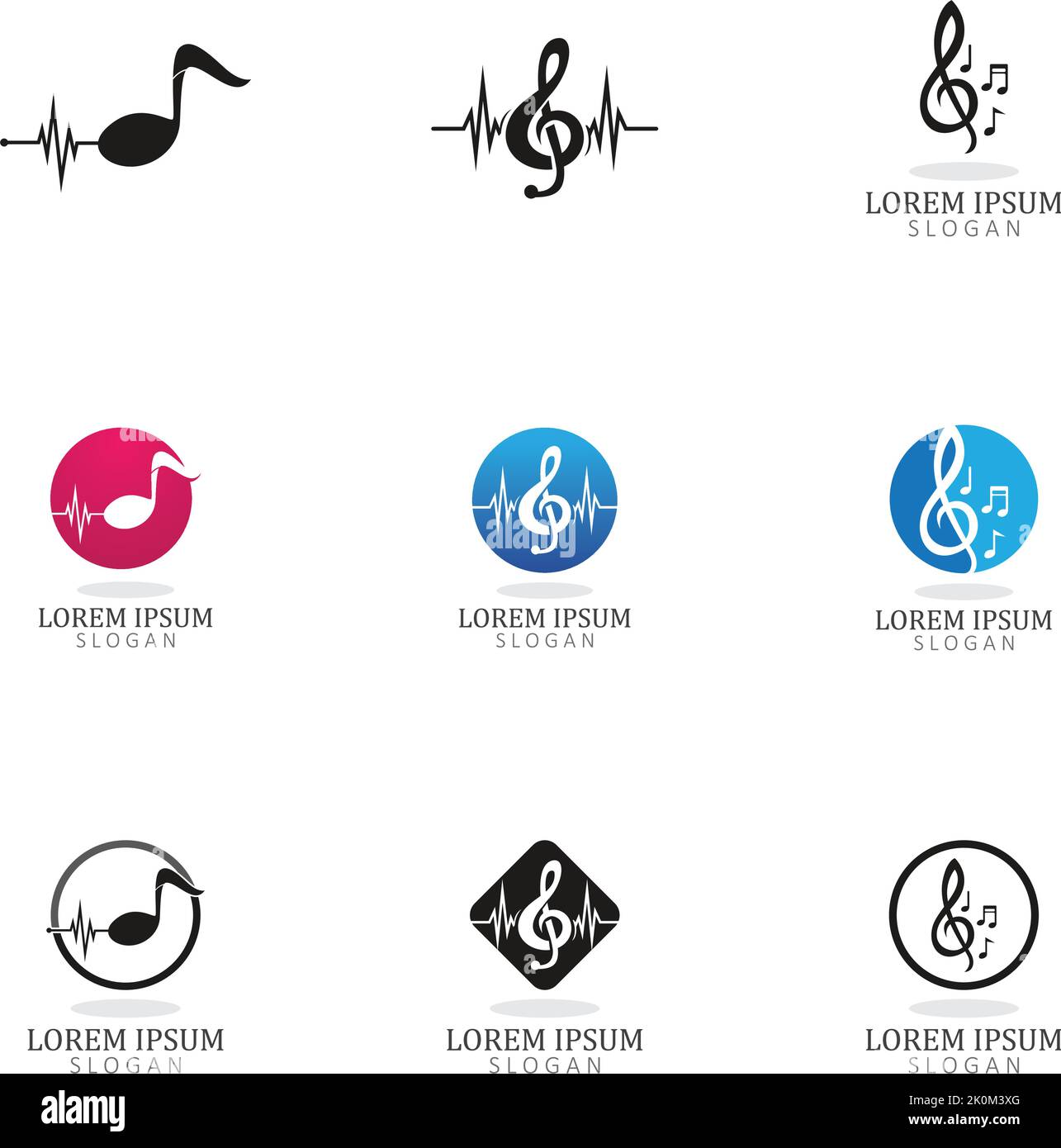 note music logo and symbol template vector icon Stock Vector Image ...