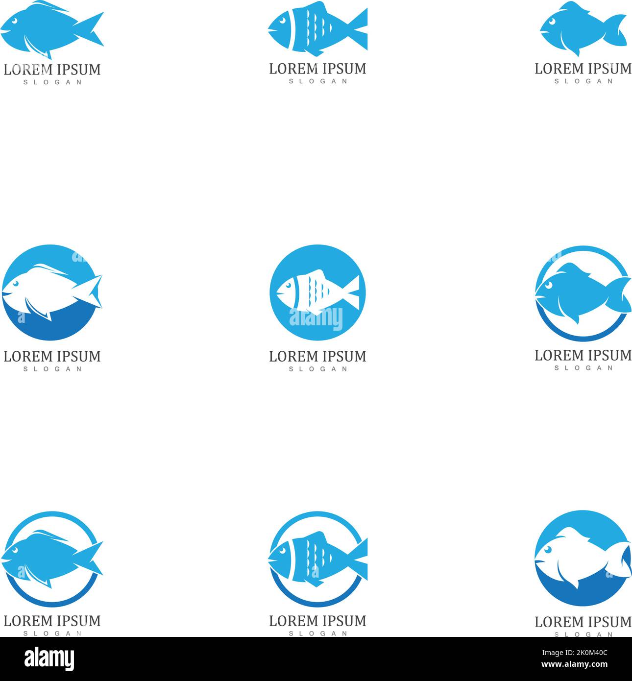 Fish logo template. Creative vector symbol Stock Vector Image & Art - Alamy