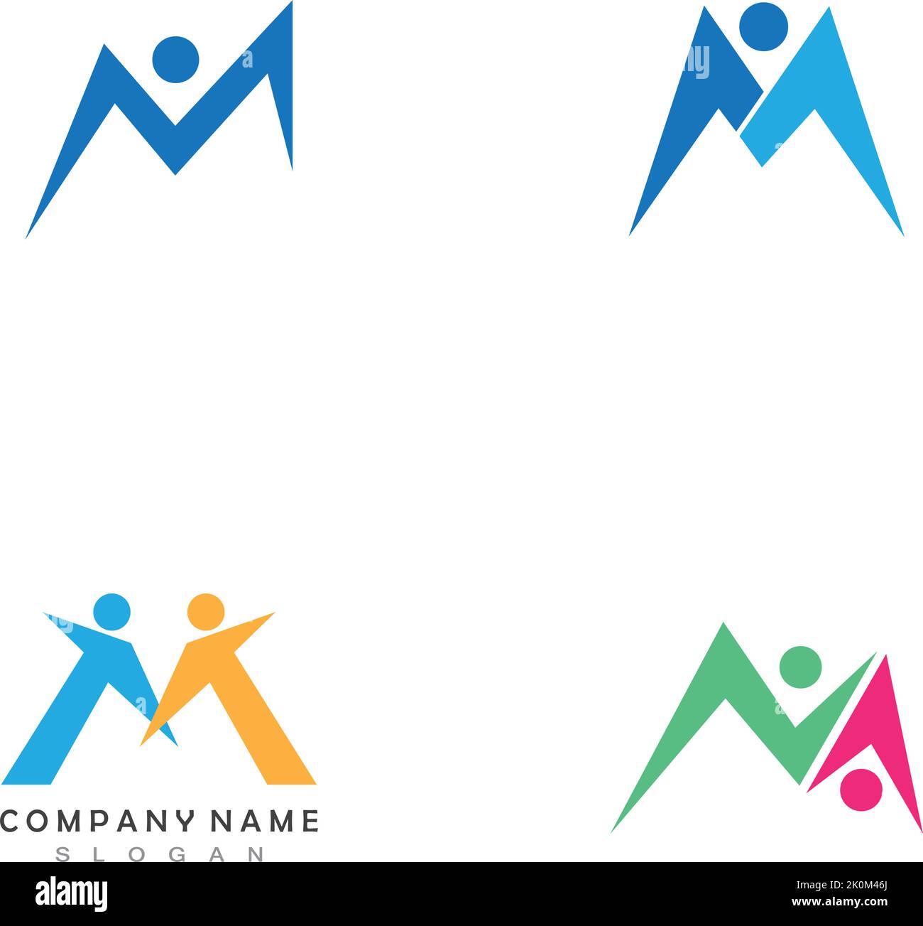 M people logo and symbol template vector Stock Vector Image & Art - Alamy