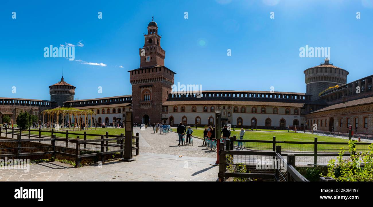 Milan castle tunnel hi-res stock photography and images - Alamy