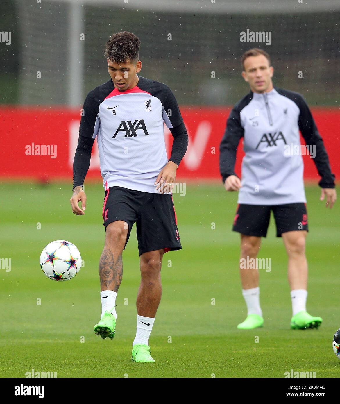 Liverpool's Roberto Firmino during a training session at the AXA ...