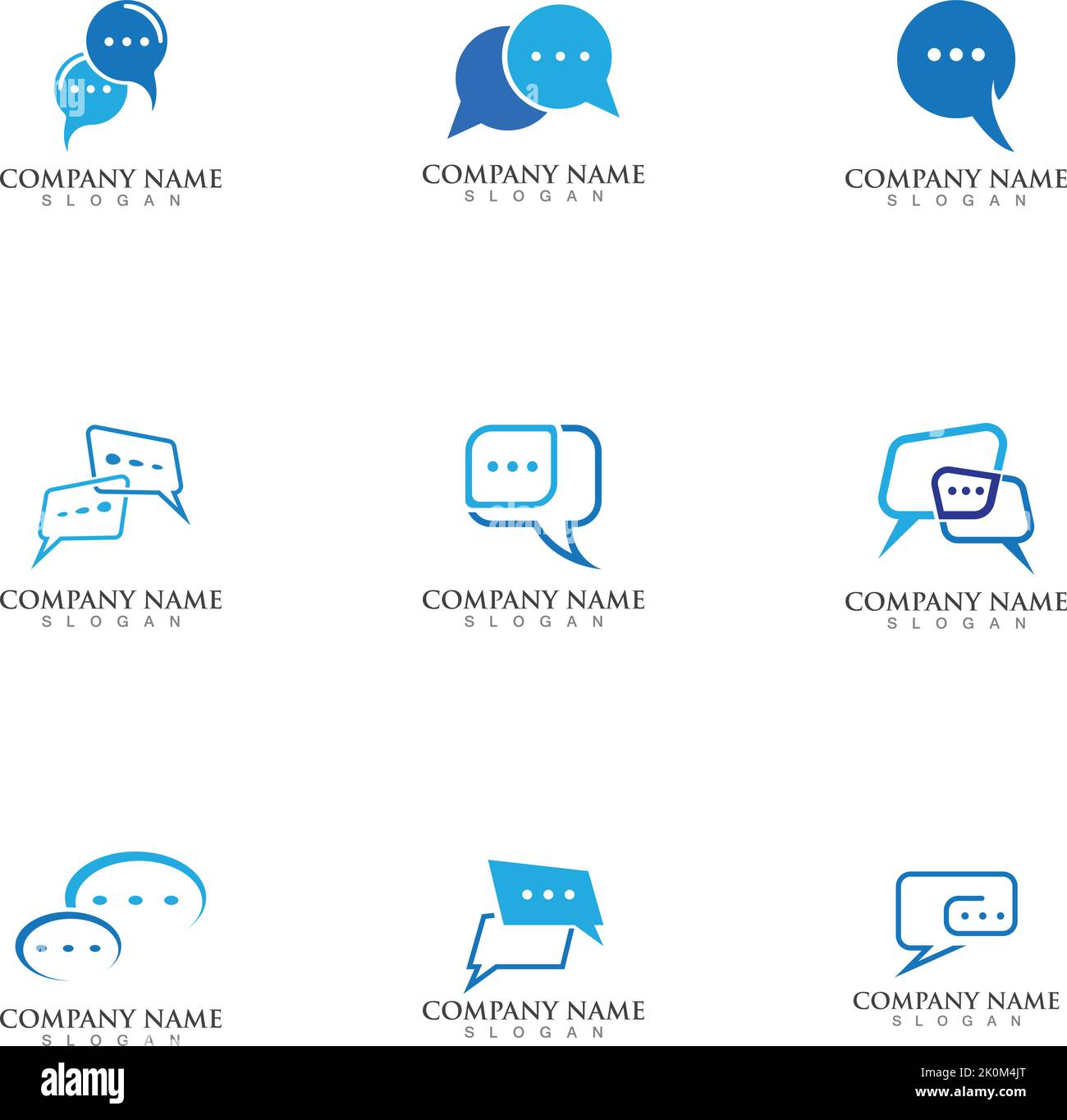 Bubble Chat Concept Logo Design Template Vector Stock Vector Image ...