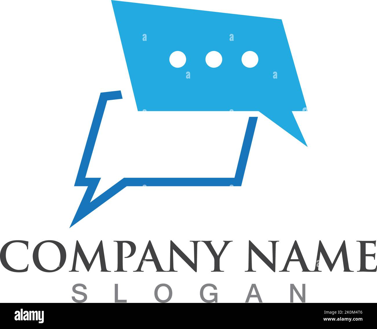 Bubble Chat Concept Logo Design Template Vector Stock Vector Image ...