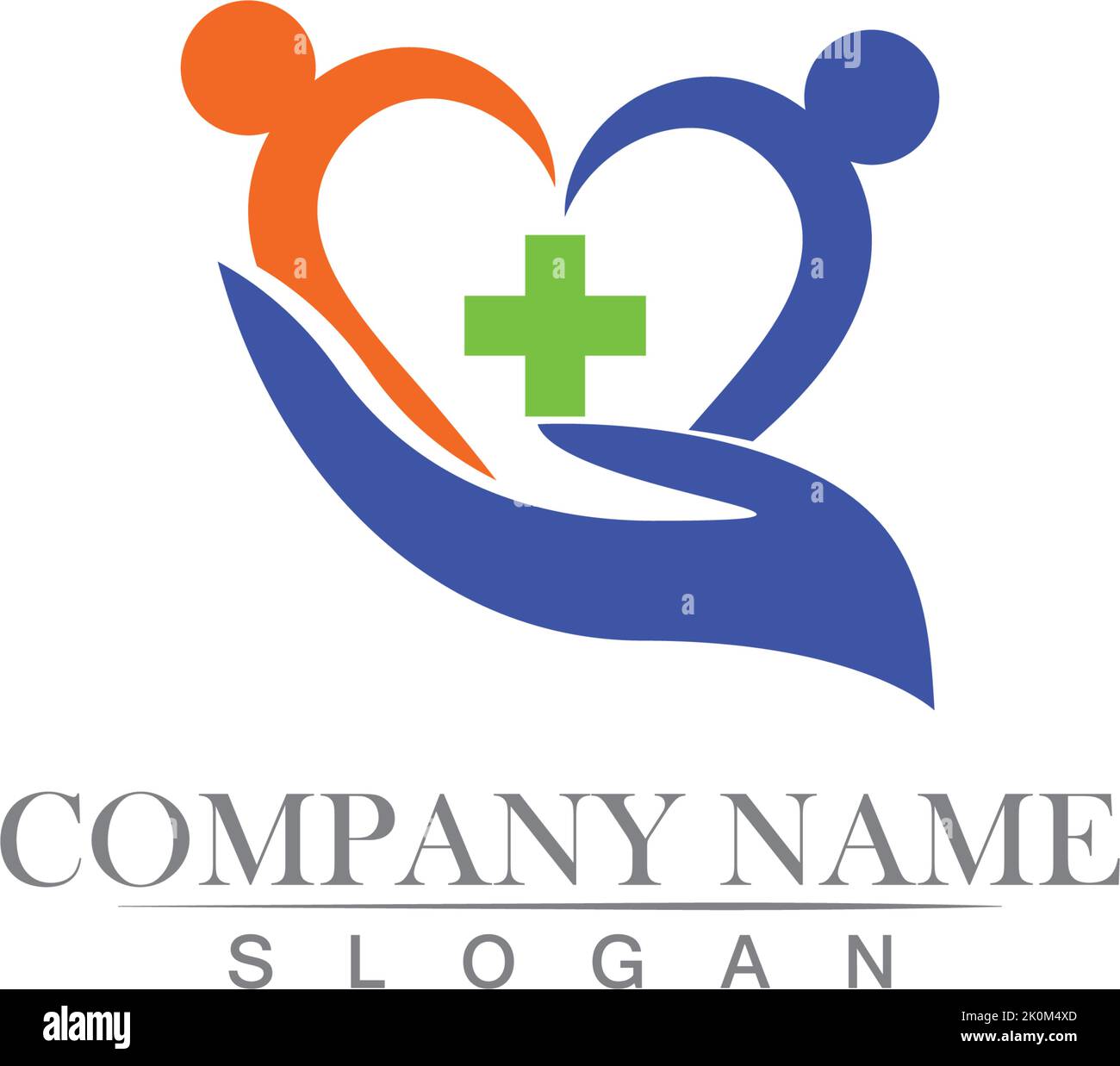 hospital logo and care logo health people icon vector design Stock ...